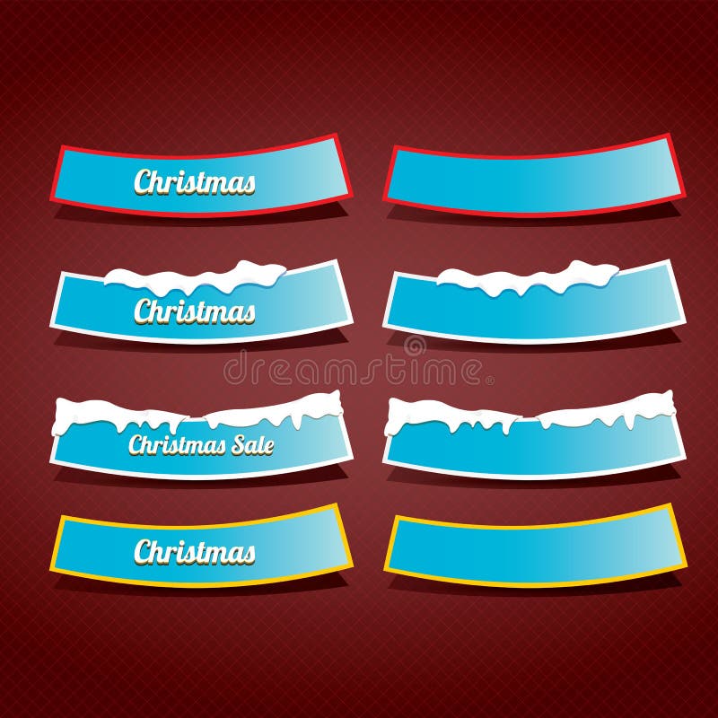 Christmas Web Buttons Set. Winter Web Buttons Stock Vector ...