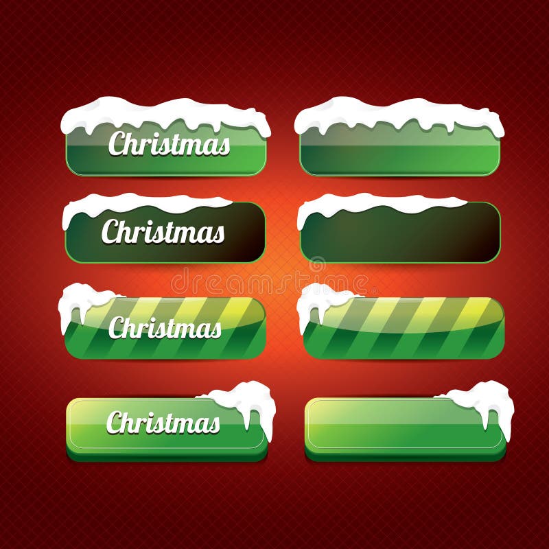 Christmas Web Buttons Set. Winter Web Buttons Stock Vector ...