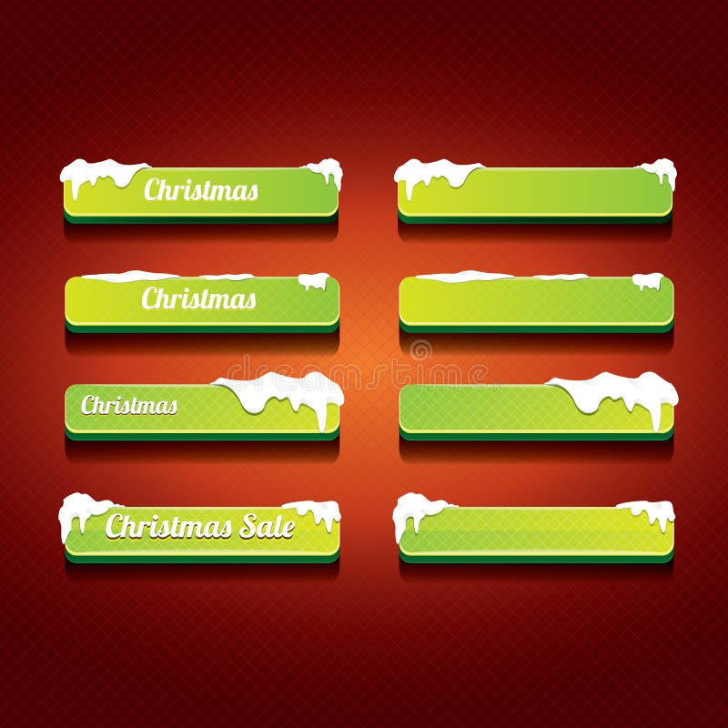 Christmas Web Buttons Set. Winter Web Buttons Stock Vector ...