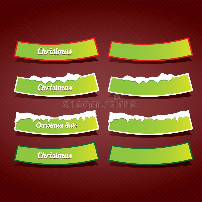 Christmas Web Buttons Set. Winter Web Buttons Stock Vector ...
