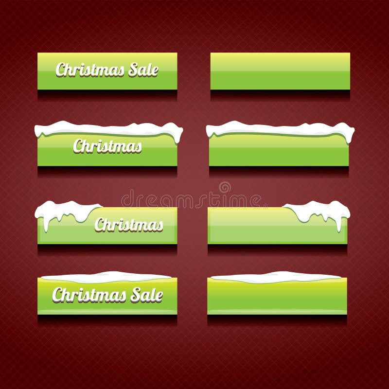 Christmas Web Buttons Set. Winter Web Buttons Stock Vector ...