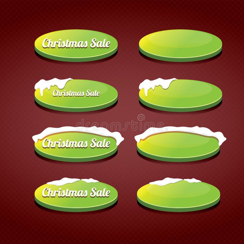 Christmas Web Buttons Set. Winter Web Buttons Stock Vector ...