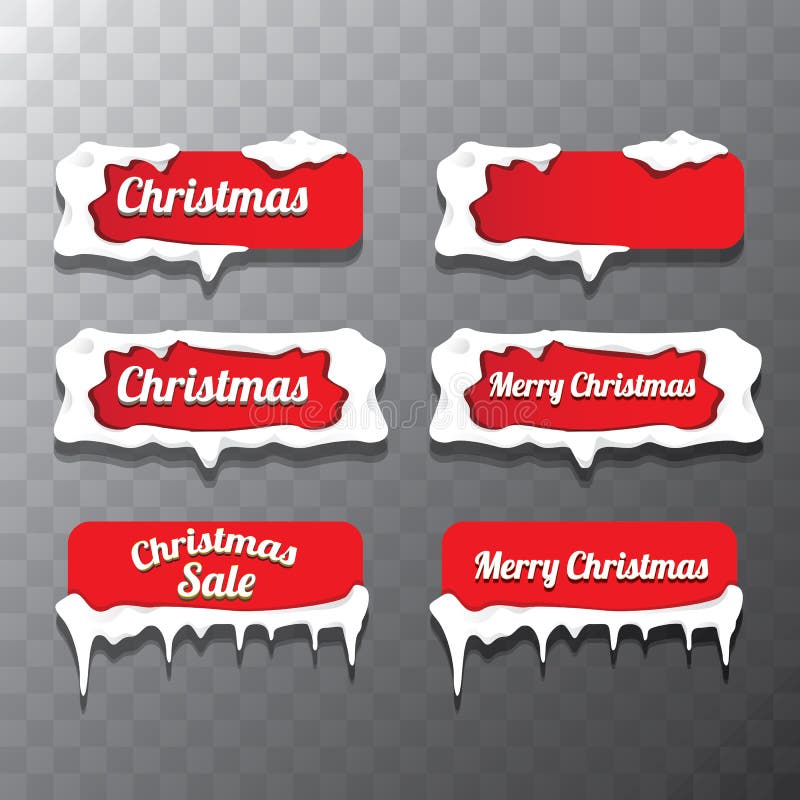 Christmas Web Buttons Set. Winter Web Buttons Stock Vector ...