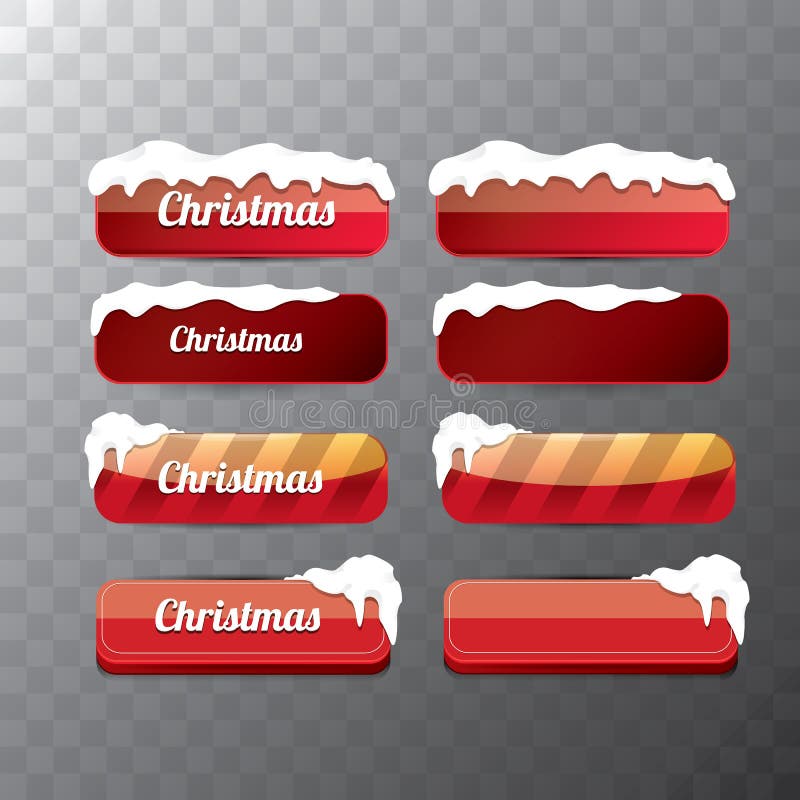 Christmas Web Buttons Set. Winter Web Buttons Stock Vector ...