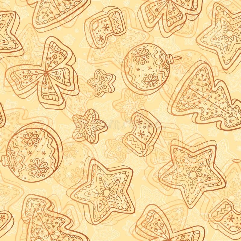 Christmas White Chocolate Seamless Pattern Stock Illustration ...