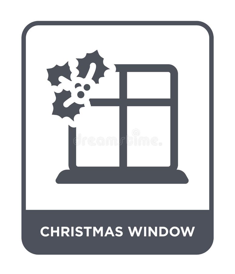 Christmas Window Icon in Trendy Design Style. Christmas Window Icon ...