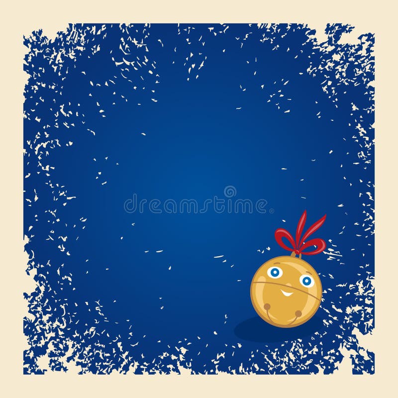 Christmas / Winter Background with Happy Bell. Stock Vector ...