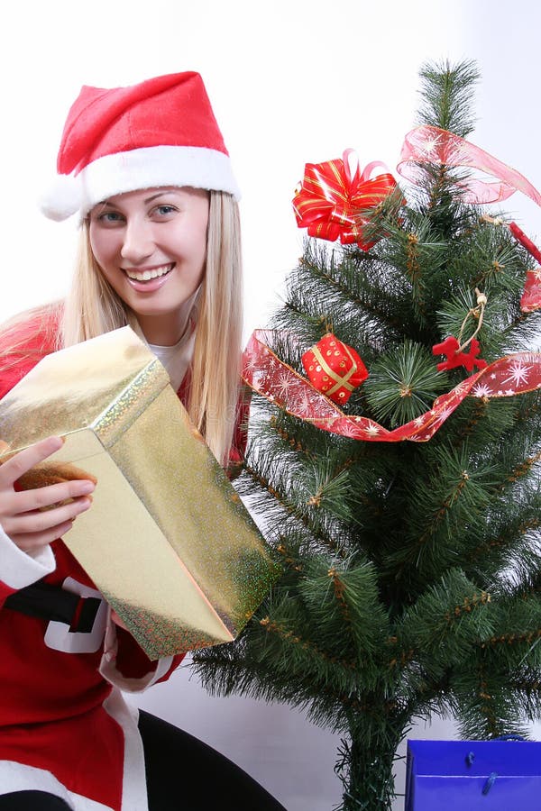 Christmas woman stock photo. Image of female, santa, claus - 11941988