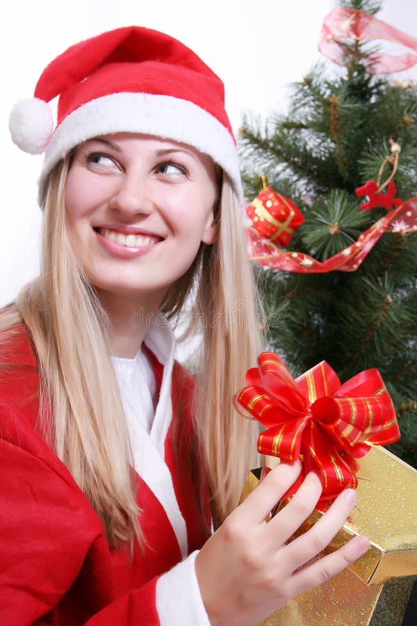 Christmas woman stock photo. Image of cheesy, noel, smiling - 11977216