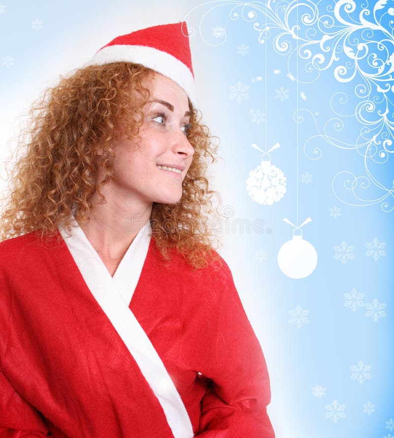 Christmas woman stock photo. Image of girl, adult, looking - 12075634