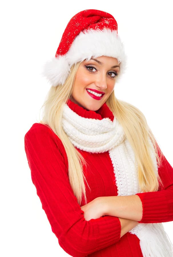 Christmas woman stock photo. Image of gorgeous, hood - 28077154