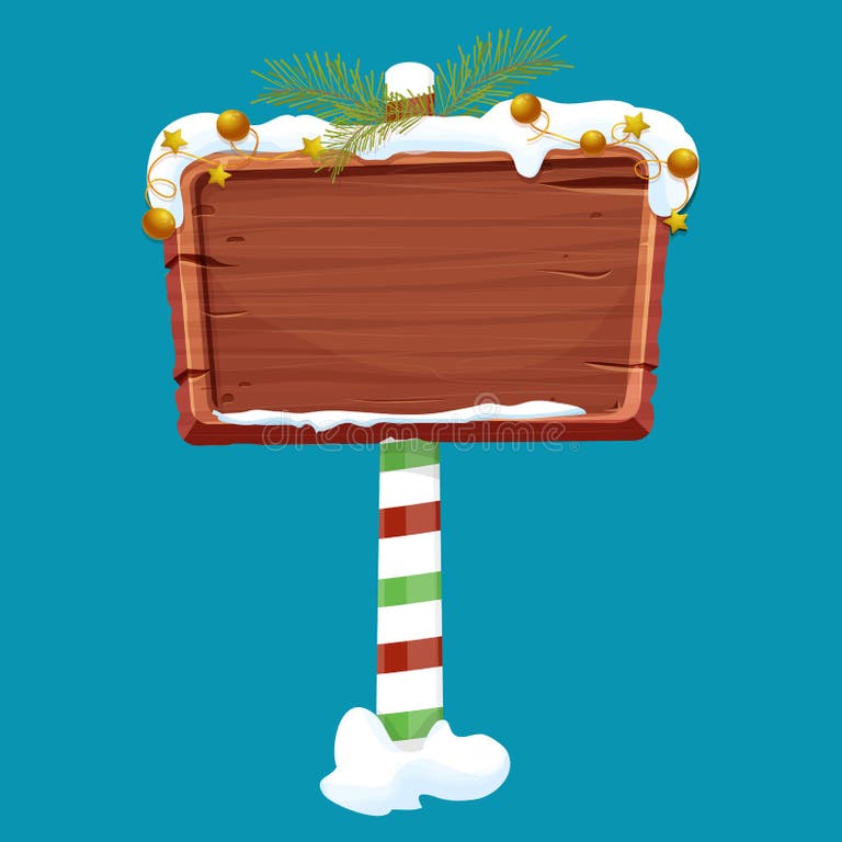 Christmas Wooden Signal Stock Illustrations 72 Christmas Wooden