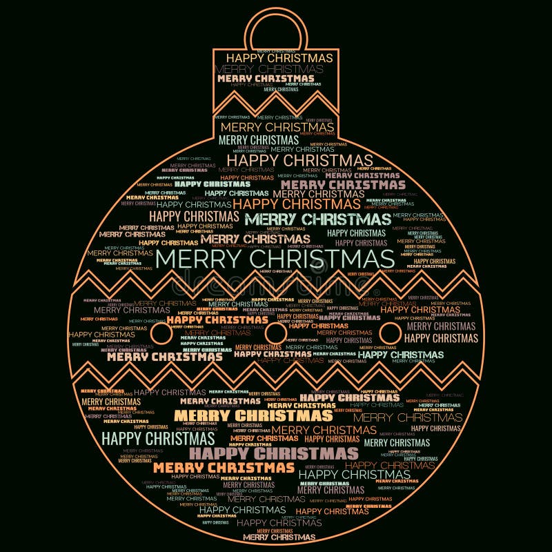 Christmas Words Elements Abstract Background Illustration Stock ...