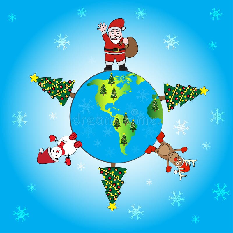 Christmas World Peace Ornaments Stock Illustration - Illustration of ...