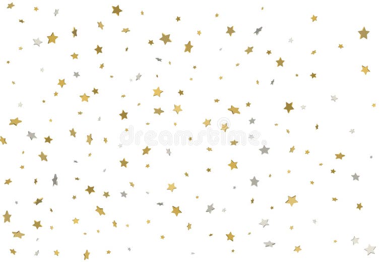 Christmas Wrappers with Gold and Silver 3d Confetti. Vector. Stock ...