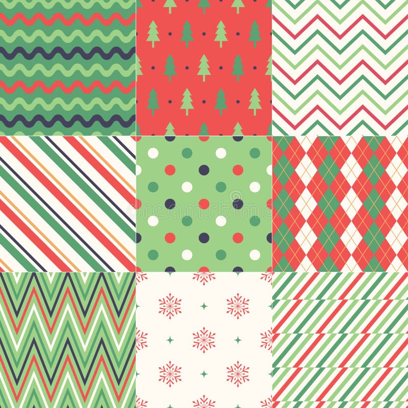 Christmas Wrapping Paper Geometric Background Stock Vector ...