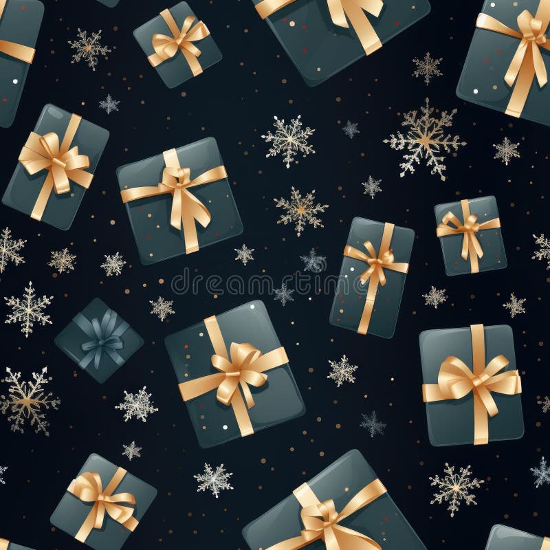 Christmas Wrapping Paper Pattern Stock Illustration - Illustration of ...