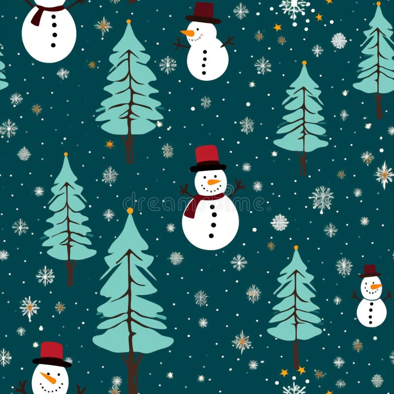Christmas Wrapping Paper Pattern Stock Illustration - Illustration of ...