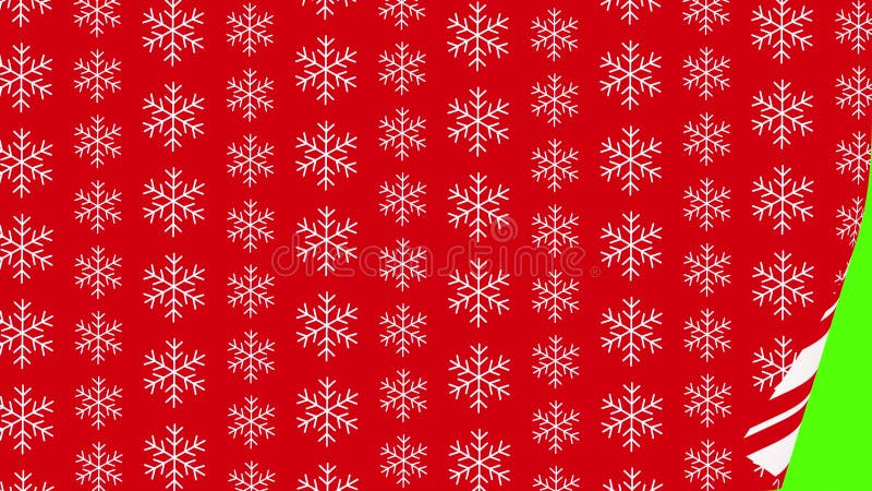 Christmas Wrapping Paper Transition, Peeling Back Over on a Green ...