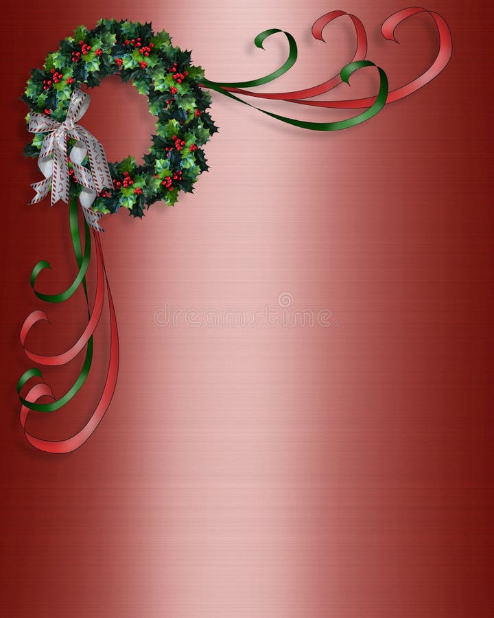 Christmas Wreath Corner Design Stock Illustration - Illustration of ...