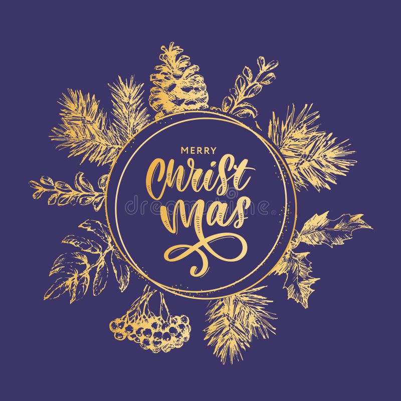 Holly festive decor stock vector. Illustration of isolated - 126788092