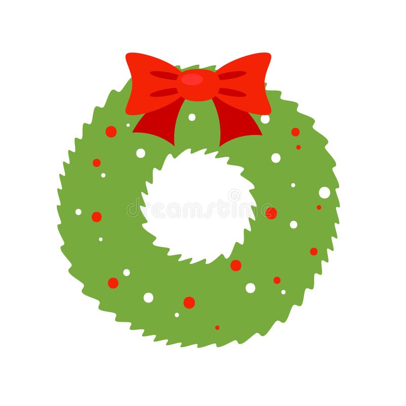 Wreath of Simple Twigs with Flowers. Circle Frame Stock Illustration ...