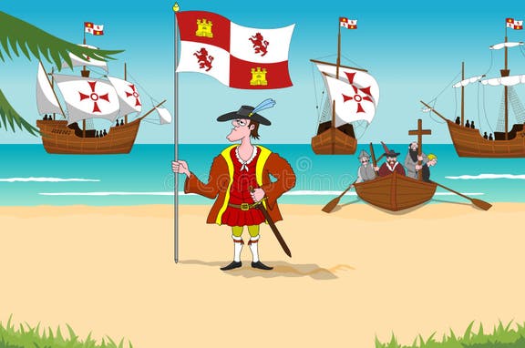 Christopher Columbus Cartoon Stock Illustrations – 506 Christopher ...