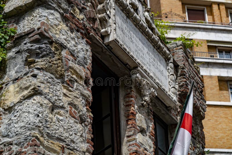 Christopher Columbus Home in Genoa Italy Stock Image - Image of ...