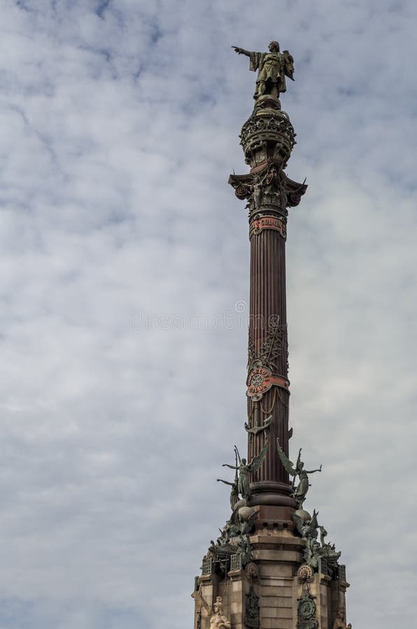 Christopher Columbus Monument, Barcelona Stock Afbeelding - Image of ...
