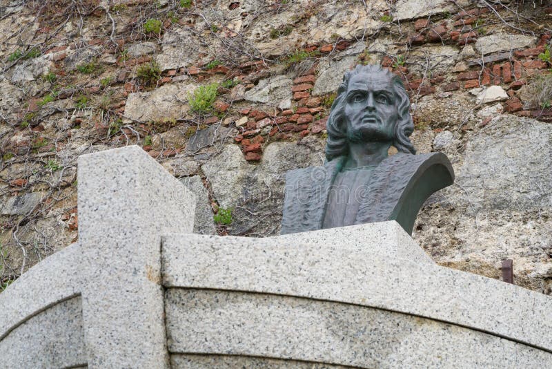 Voetstuk Van Christopher Columbus Monument in Barcelona, Spanje Stock ...