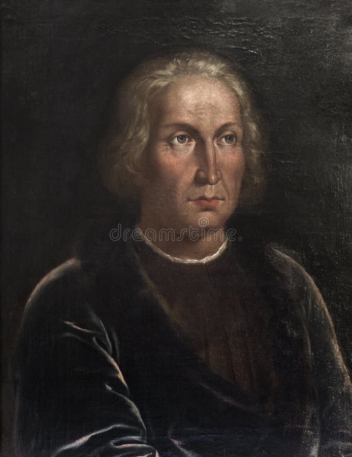 Portrait of C. Columbus, Europa C.E.P.T Editorial Image - Image of ...