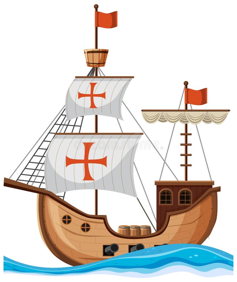 Christopher Columbus Ship Isolated Stock Vector - Illustration of ...