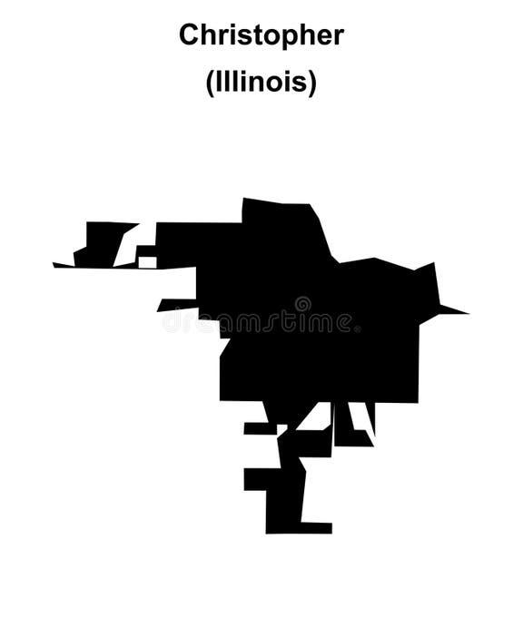 Christopher outline map stock vector. Illustration of illinois - 387240034