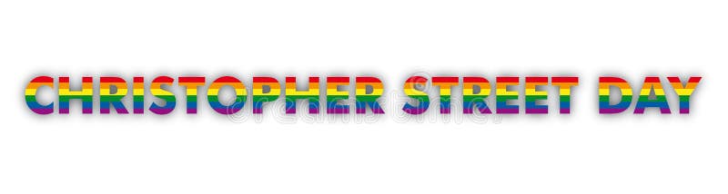 Christopher Street Day Rainbow Colored Text Header Stock Vector ...