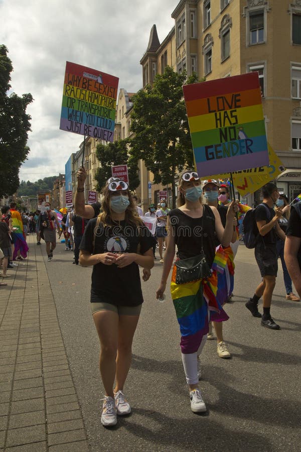 Christopher Street Day in Stuttgart, Germany. Editorial Stock Photo ...