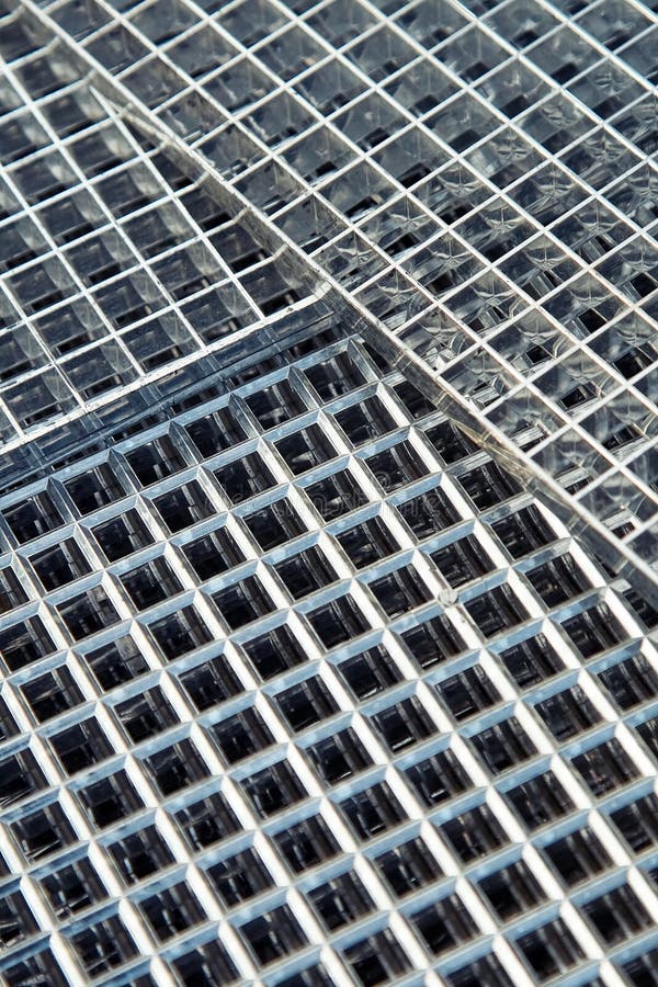 Chrom plated metal grids stock image. Image of construction - 177215621