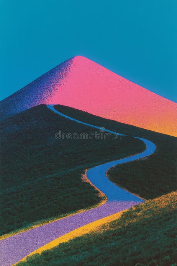 Chroma Divide Minimalism stock illustration. Illustration of cloud ...