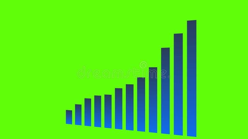 Chroma Key Animation of 12 Ascending Bar Chart Columns Stock Video ...