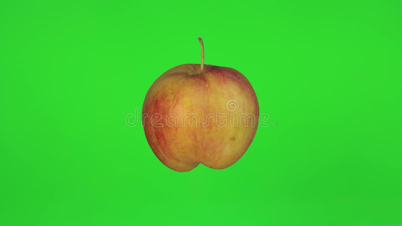 Apple Rotate on Green Background Stock Footage - Video of background ...