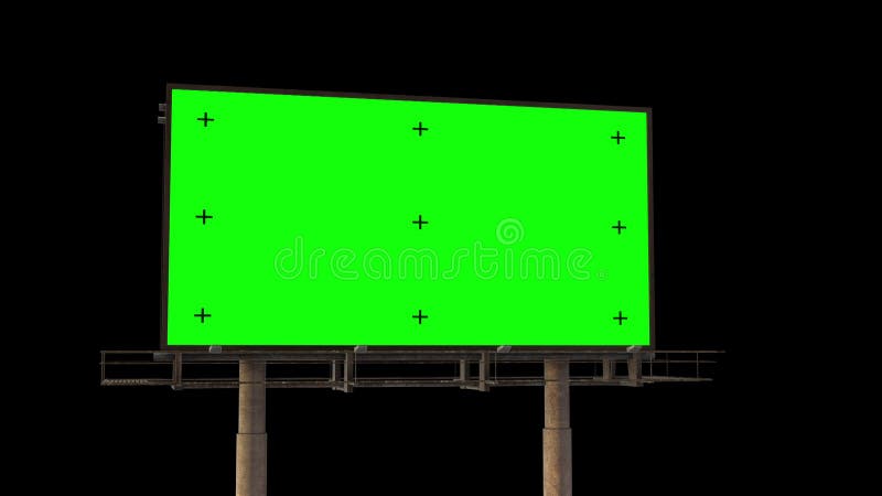 Chroma Key Tracking Markers on a Green Screen Billboard Stock Video ...