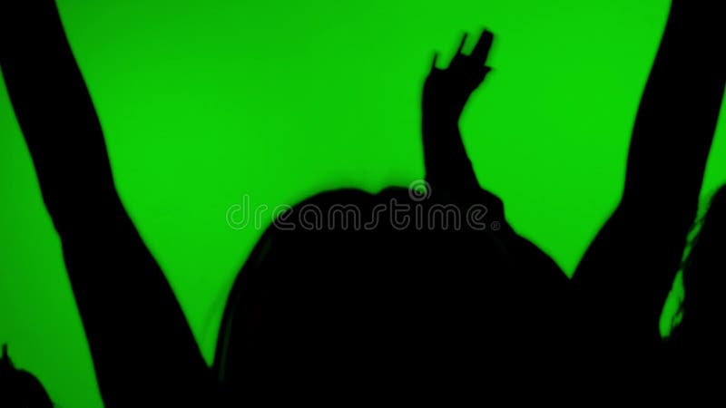 Chroma People Jumping on Green Screen Stock Footage - Video of dancing ...