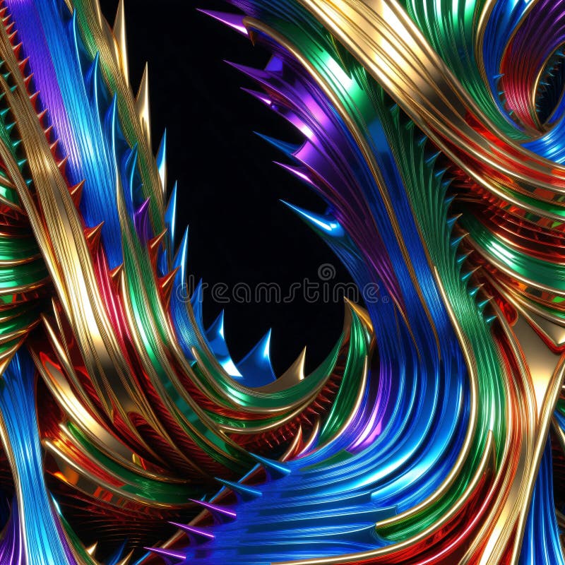 Metallic Fractal Texture Stock Illustrations – 9,633 Metallic Fractal ...