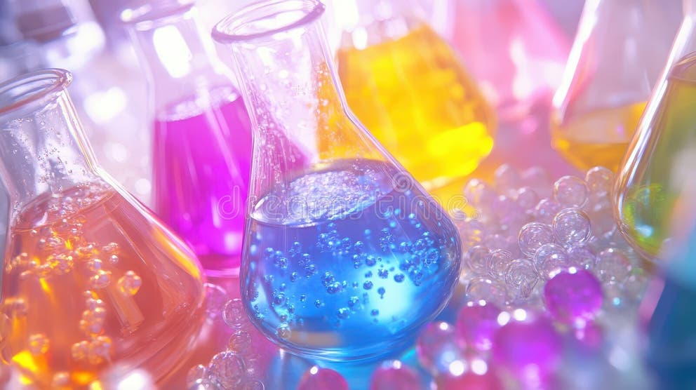 Chromatic Chemistry: a Whimsical Labscape of Glassware and Bubbles ...