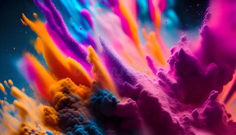 Chromatic Color Explosion Background Template. an Energetic ...