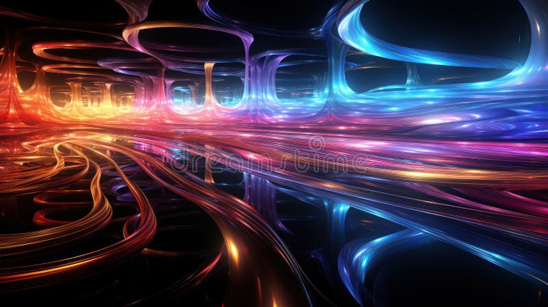 Chromatic Disruption: a Burst of Colorful Technical Interference Stock ...