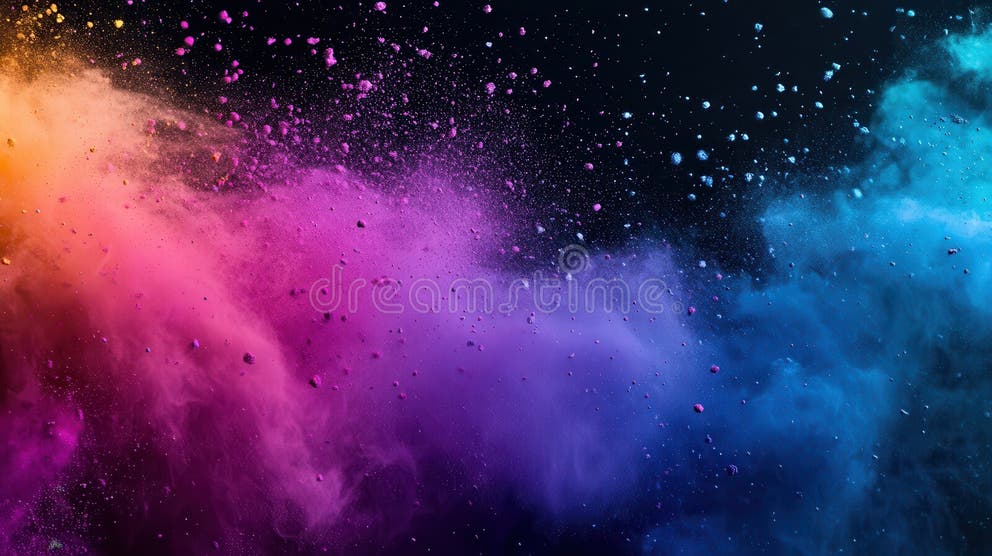 Chromatic Dust Cloud an Explosive Display of Vibrant Pigments Across a ...