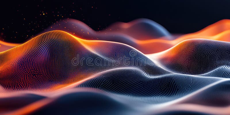 Chromatic Energy Flow: Vibrant Abstract Waves with Dotted Texture and ...