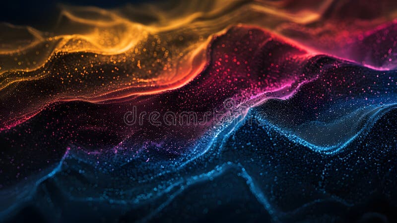 Chromatic Euphony: Fluid Color Symphony in Red and Blue Stock ...