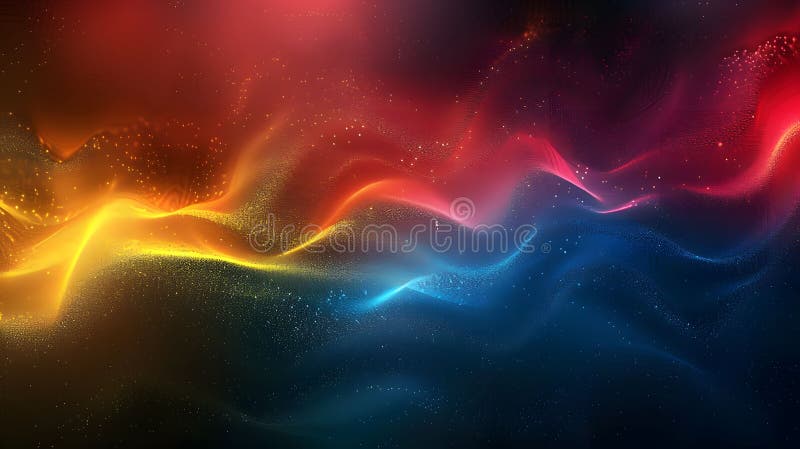 Chromatic Euphony: Fluid Color Symphony in Red and Blue Stock ...