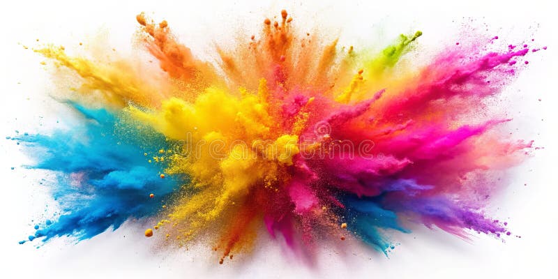 Chromatic Explosion CMYK Color Burst Stock Illustration - Illustration ...